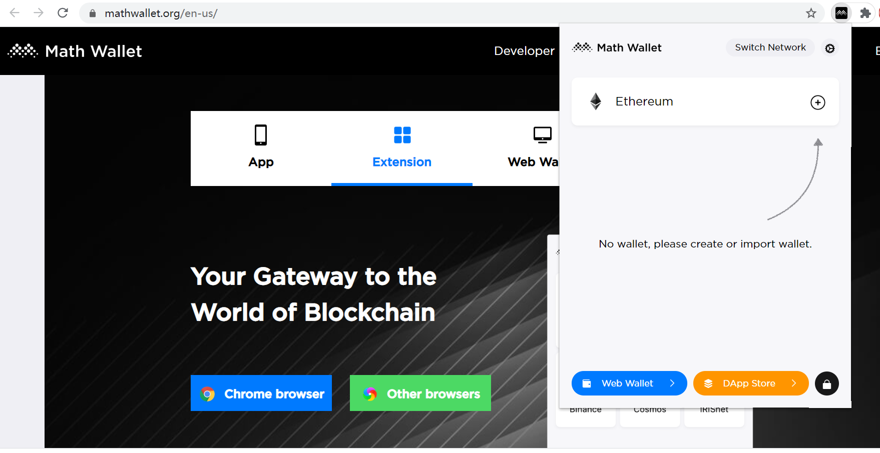 MathWallet Chrome Extension Wallet User Guide – MathWallet